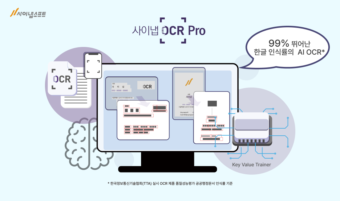 사이냅 OCR Pro, 비정형 서식AI 학습 도구 지원 - Synapsoft